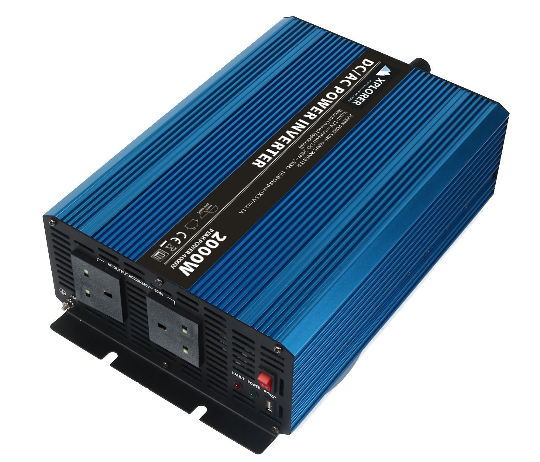 Xplorer 2000W Pure Sine Wave Power Inverter with USB & Remote Control ...