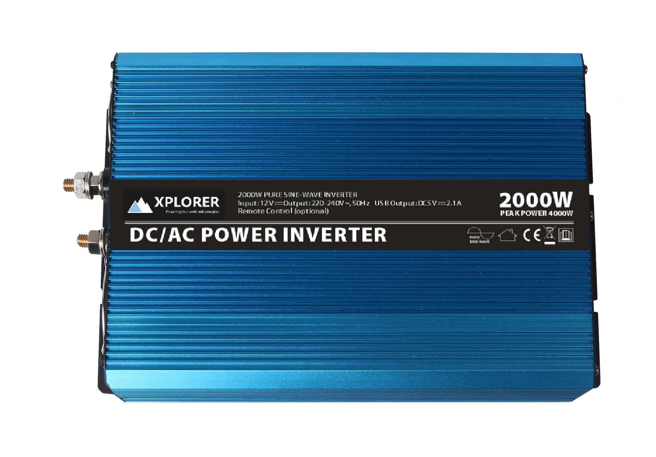 Xplorer 2000W Pure Sine Wave Power Inverter with USB & Remote Control ...