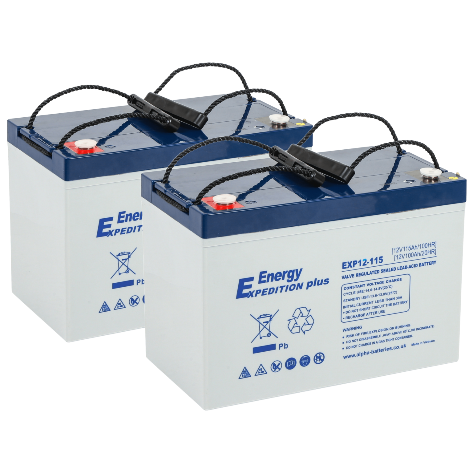 Pair Of 12v Expedition Plus 100ah Agm Mobility Scooter Batteries (Agm ...