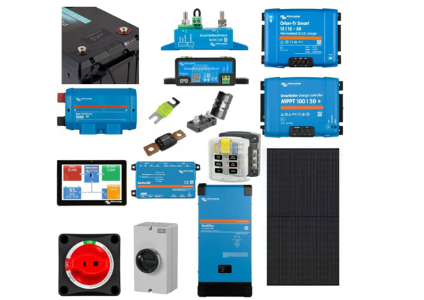 12v-230v 3000VA Off Grid Van Conversion Kit with 400ah Lithium ...