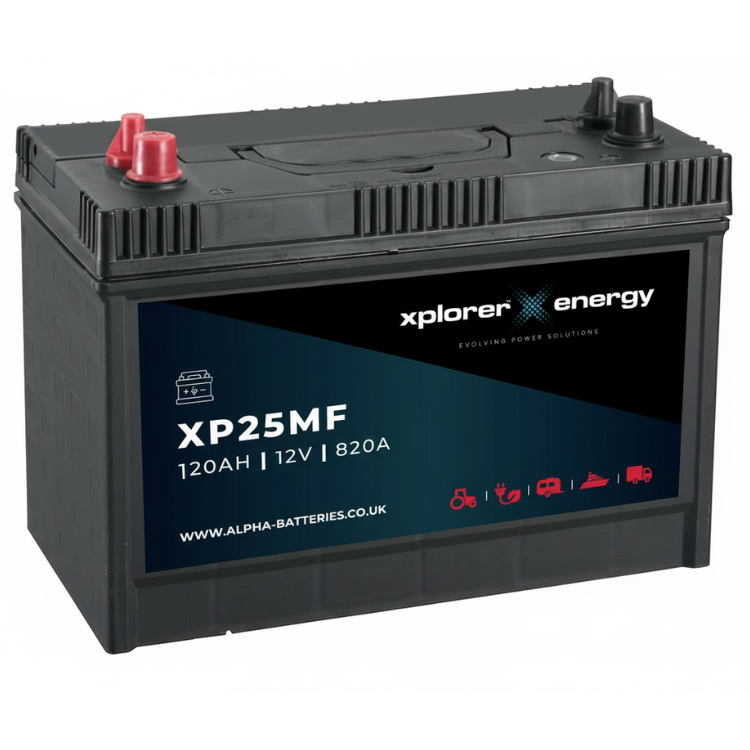 12V 120AH Xplorer™Dual Terminal Leisure Battery - Alpha Batteries
