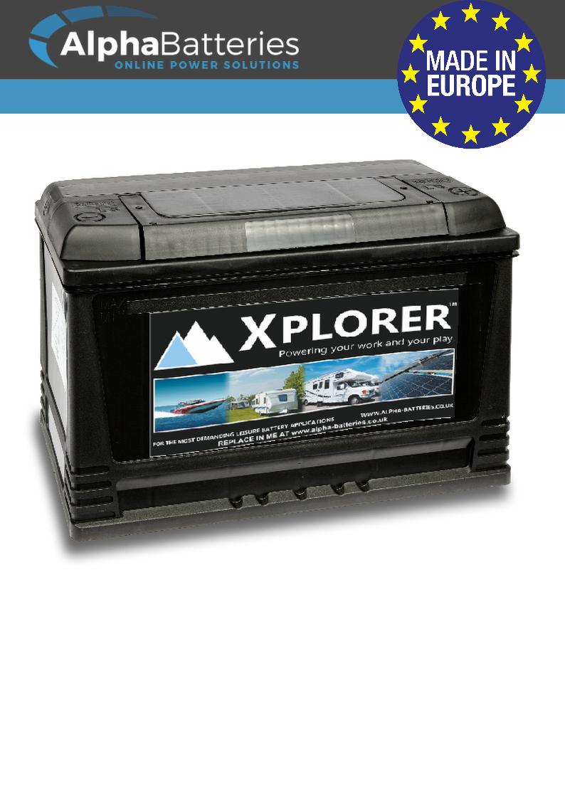 12V 110AH Xplorer™ Leisure battery (679) - Alpha Batteries
